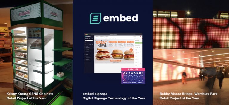 embed Announced as Finalists for AV Awards 2020 | embed signage Digital ...